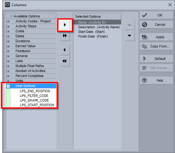 P6 Layouts and Spreadsheet Import
