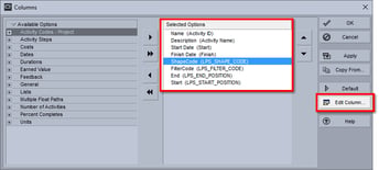 P6 Layouts and Spreadsheet Import