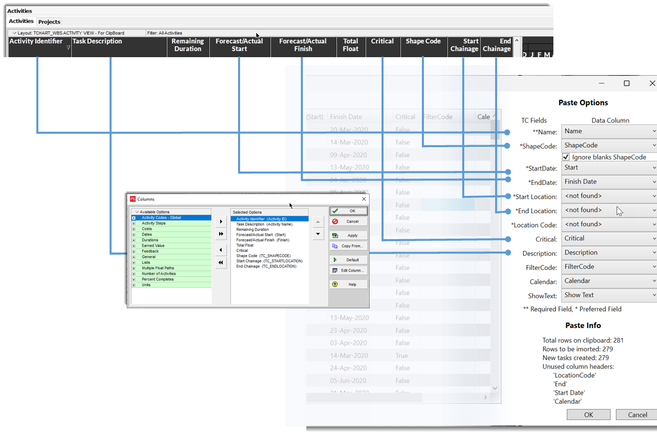 Using the Copy and Paste Wizard